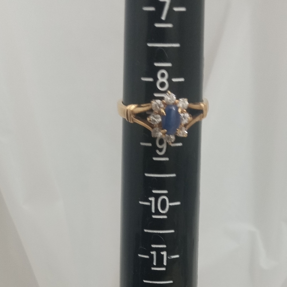 Merlite | Jewelry | Merlite Rare Blue Chalcedony White Zircon Ring ...